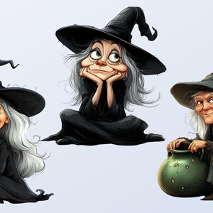 30 Cute Witch Clipart, Fantasy Clipart Digital Download Paper Crafts ...