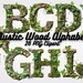 Rustic Wood Alphabet Clipart: 26 PNG Letter Graphics (digital Designs ...