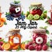 Jam Jar Clipart, Rustic Kitchen PNG Images (digital Download) - Etsy
