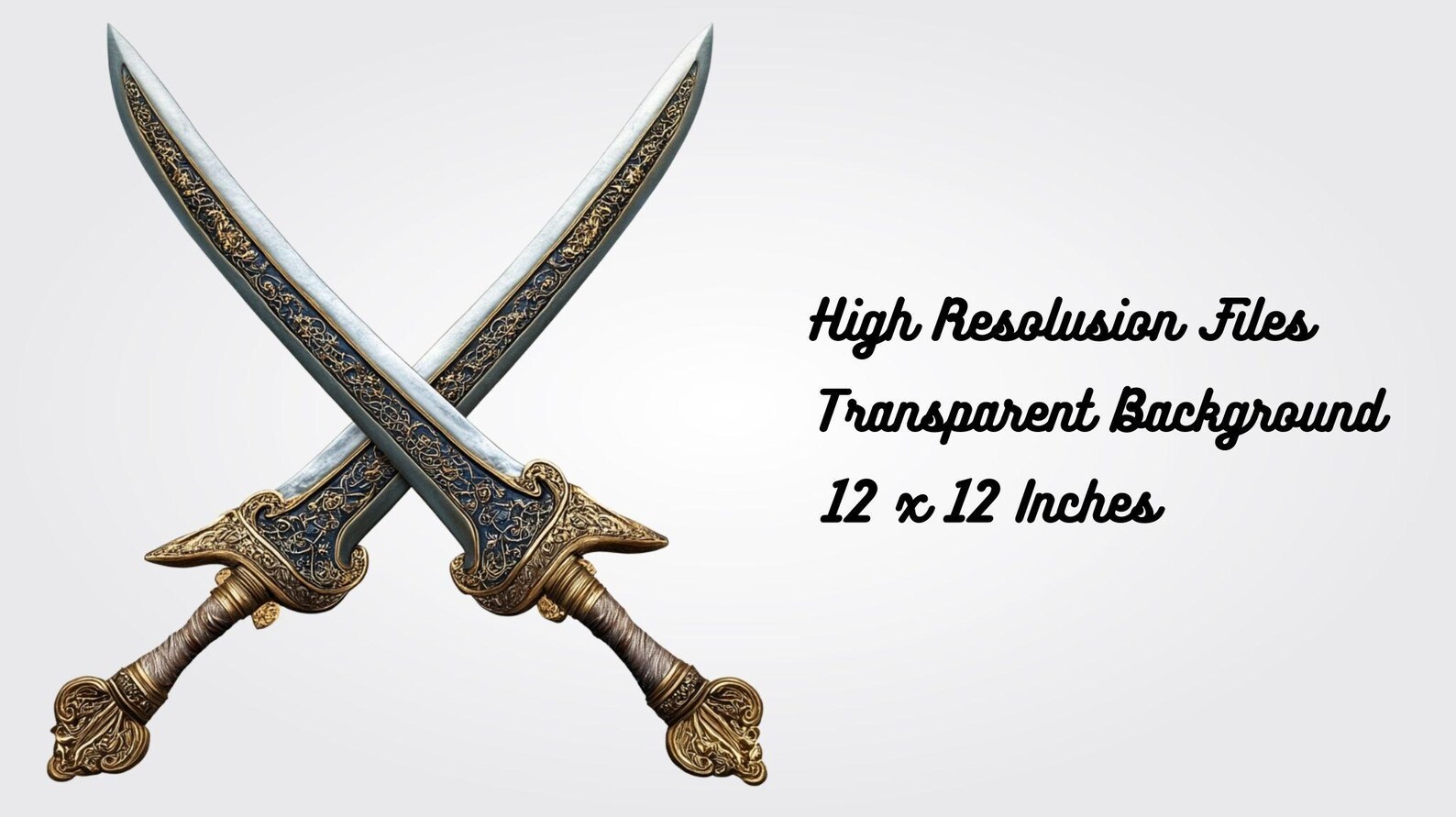 Arabian Swords Clipart, Middle Eastern Weapon PNG, Scimitar, Fantasy ...