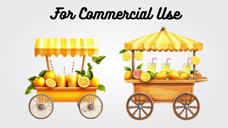 Lemonade Cart Clipart, Summer Lemon Stand PNG, Vintage Fresh Lemonade ...