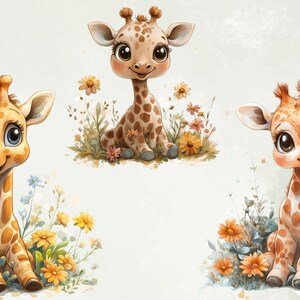 40 Cute Giraffe Clipart , Baby Giraffe PNG, Floral Giraffe Clipart ...