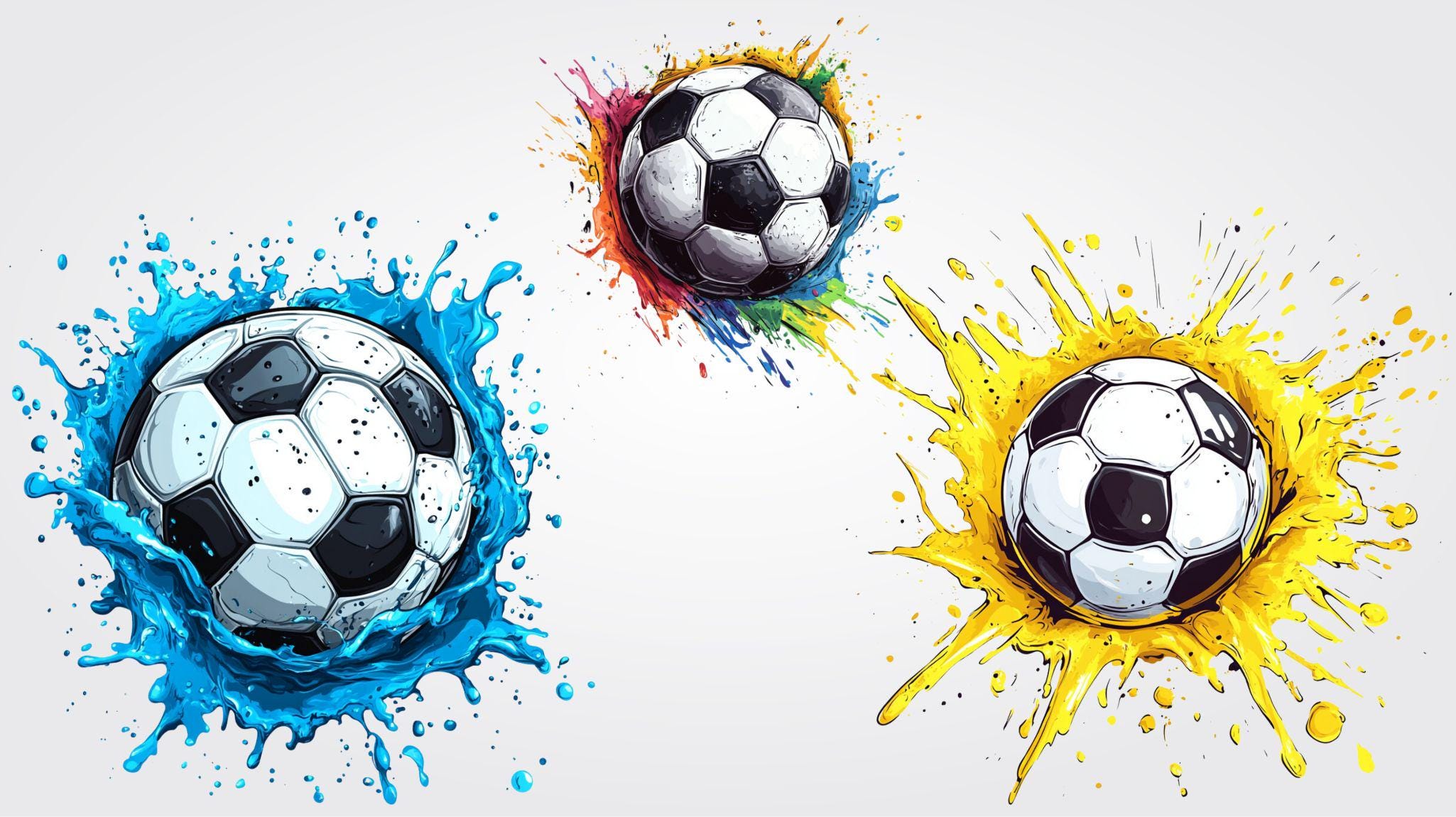 30 Watercolor Soccer Ball Clipart Pngs: Sports Art (digital Download ...