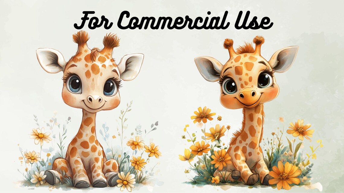 40 Cute Giraffe Clipart , Baby Giraffe PNG, Floral Giraffe Clipart ...
