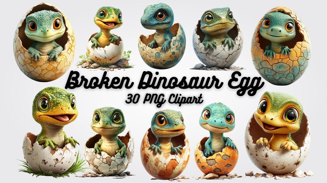 Dinosaur Egg Clipart: Jurassic PNG Graphics (digital Download) - Etsy