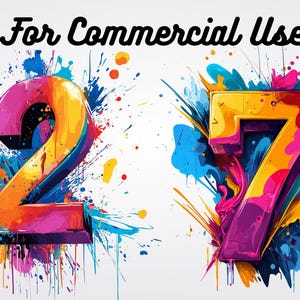 10 Graffiti Number Clipart, High-quality PNG, Perfect for Urban ...