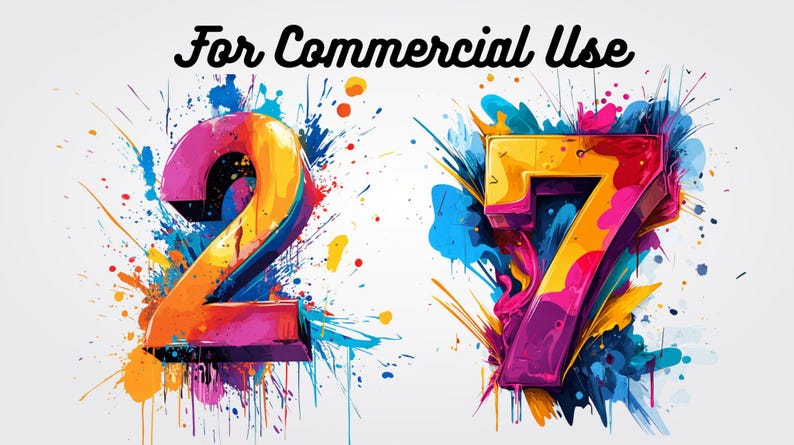 10 Graffiti Number Clipart, High-quality PNG, Perfect for Urban ...