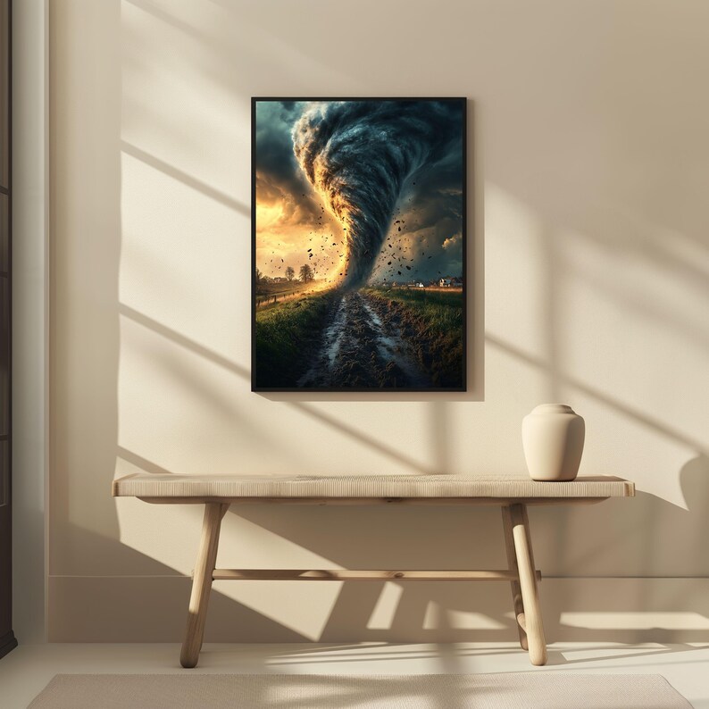 Tornado Strike Photography Print Set: Dramatic Storm Wall Art (digital ...