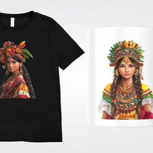 Inca Princess Clipart, Tribal Girl PNG, 30 Pngs of Tribal Girl Art for ...