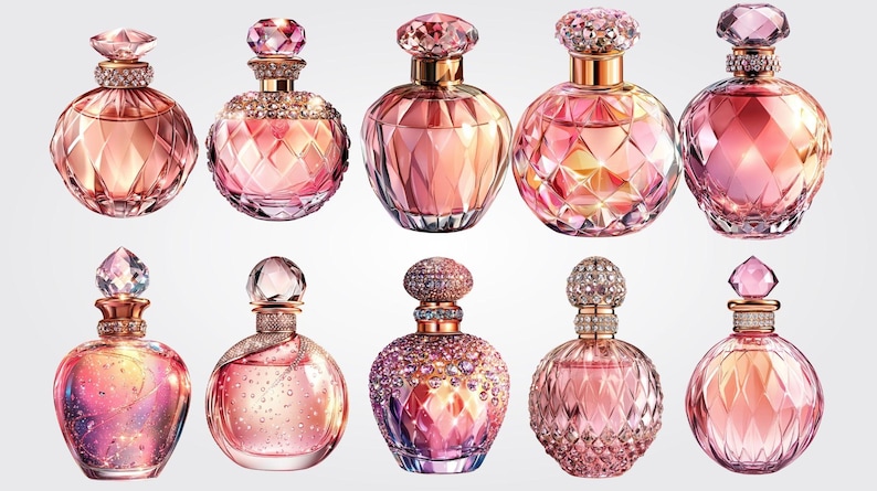 Rose Gold Perfume Bottle Clipart, Perfume PNG, 35 Luxury Fashion Beauty ...