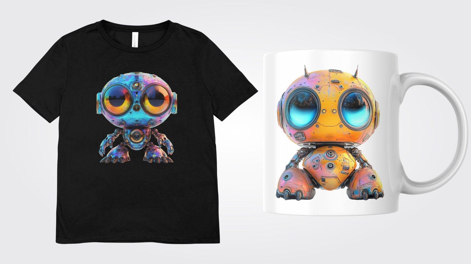 Colorful Robotic Monster Clipart, Cute Robot Clipart, Sci-fi Creature ...