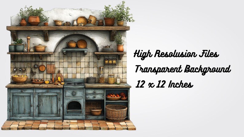 20 Vintage Kitchen Clipart, High-quality PNG Images of Retro ...
