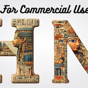 26 Egyptian Alphabet Clipart, Letter Clipart, High-quality PNG, Perfect ...