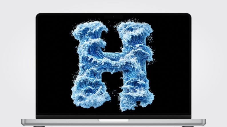 Ocean Waves Alphabet Clipart: Nautical PNG Letters (digital Download ...