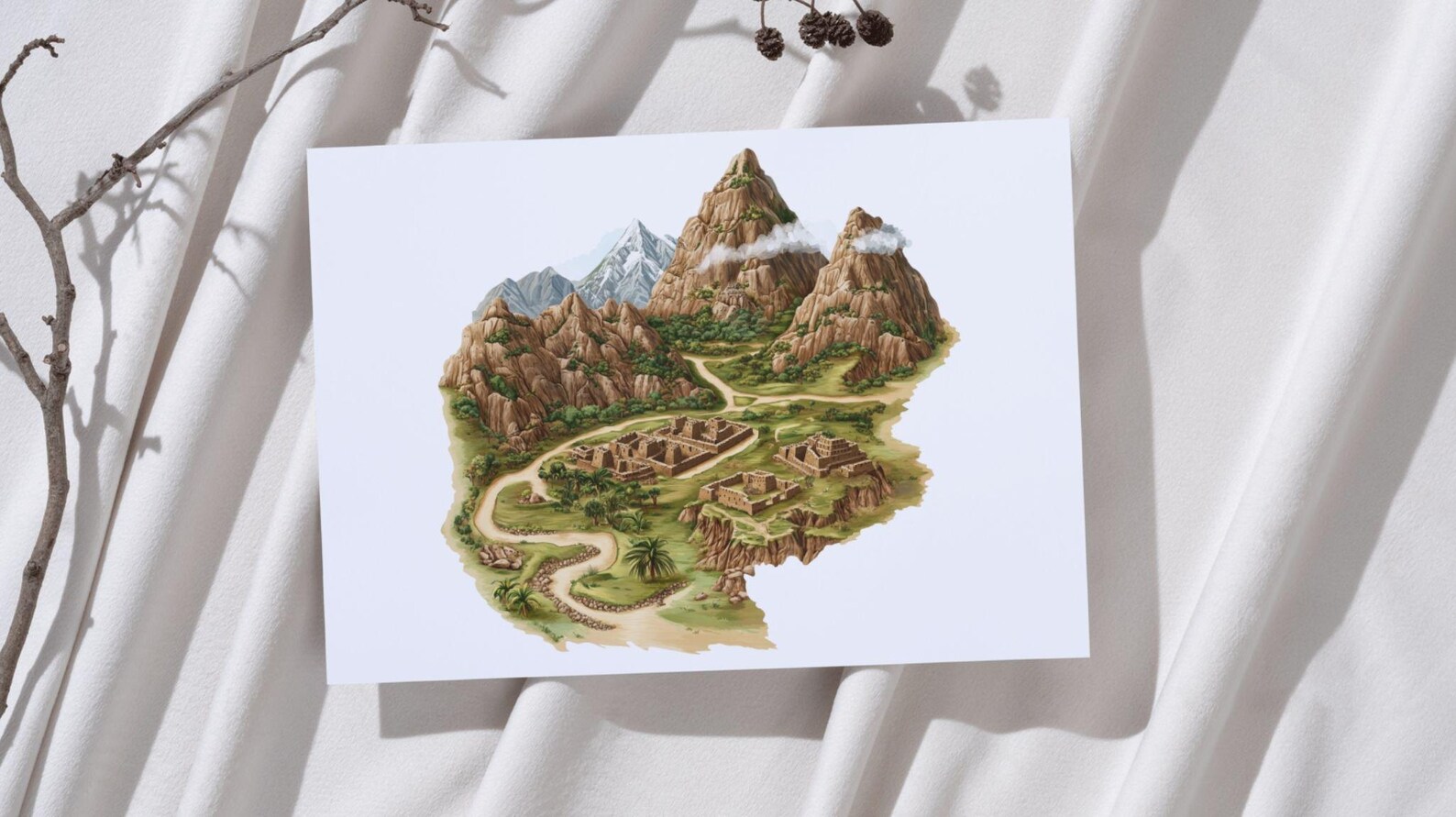 Inca Mountain Map Clipart: Ancient History Pngs (digital Download) - Etsy