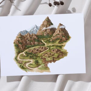 Inca Mountain Map Clipart: Ancient History Pngs (digital Download) - Etsy