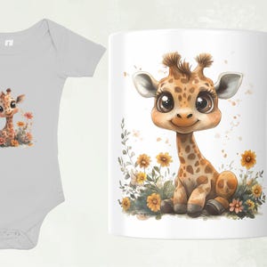 40 Cute Giraffe Clipart , Baby Giraffe PNG, Floral Giraffe Clipart ...