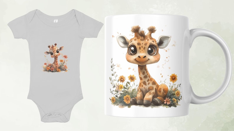 40 Cute Giraffe Clipart , Baby Giraffe PNG, Floral Giraffe Clipart ...