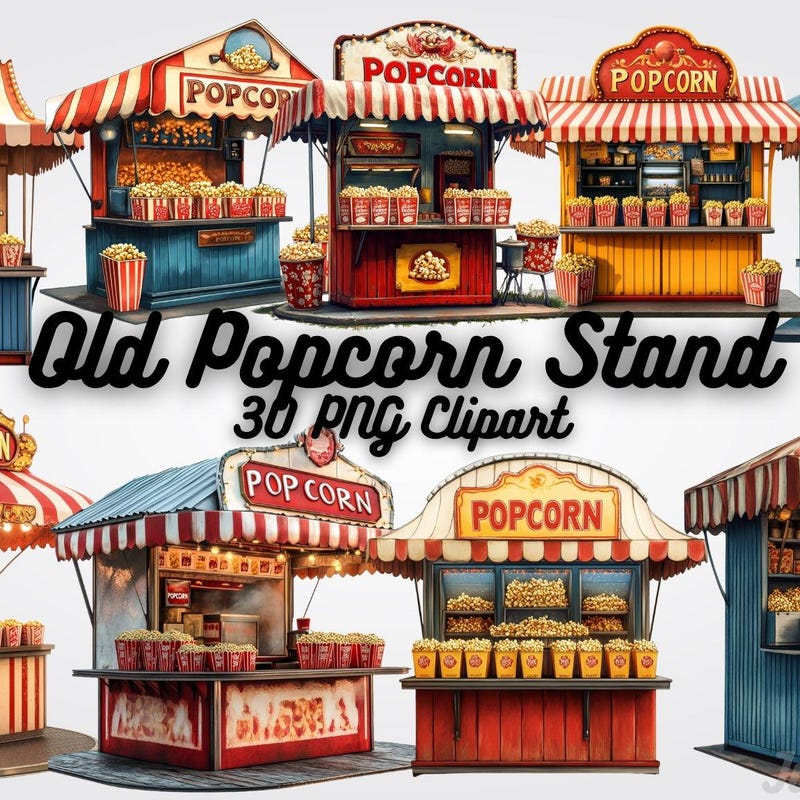 Popcorn Stand - Etsy
