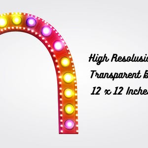 Colorful Carnival Marquee Arch Clipart, 35 PNG Party Sign, Retro ...