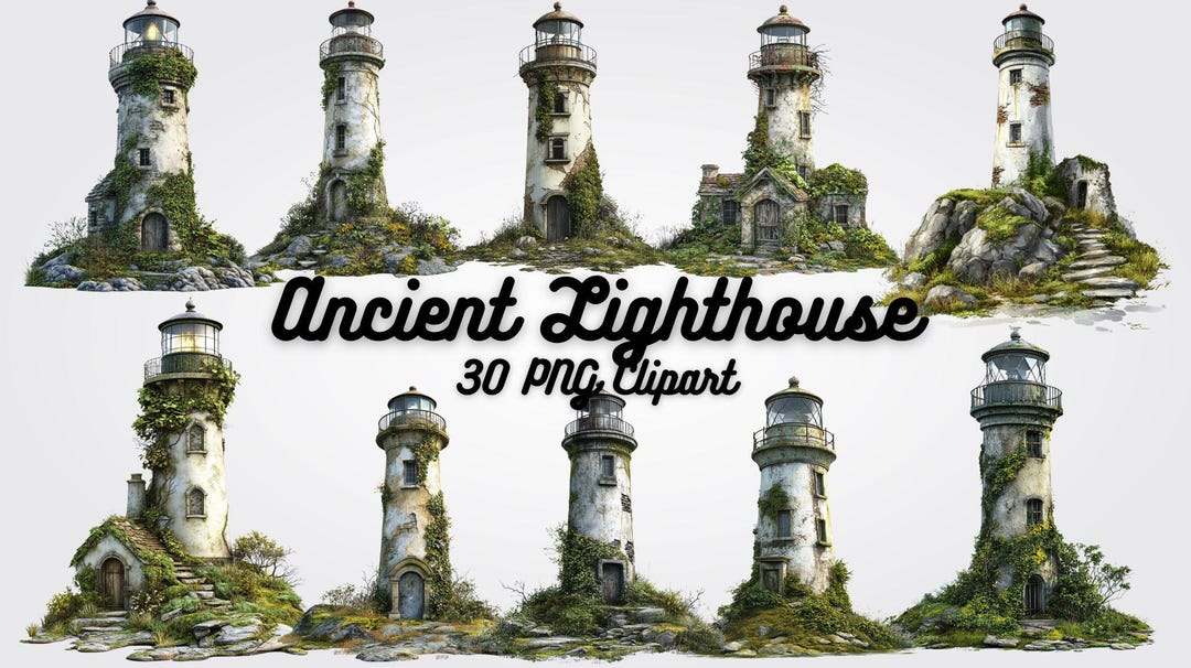 30 Ancient Lighthouse Clipart Lighthouse Clipart, High-quality PNG Images of Historic Coastal ...