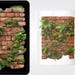 Mossy Red Brick Wall Clipart: Rustic Texture PNG Bundle (12x12” Digital ...