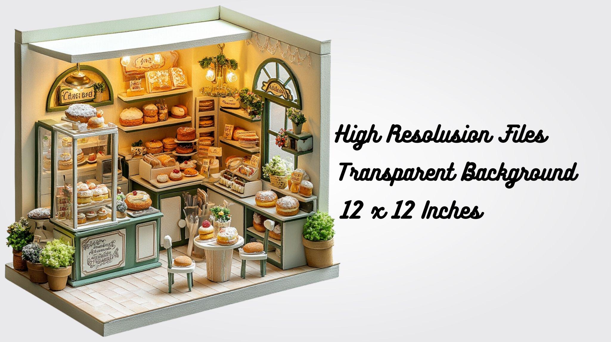 Dollhouse Bakery Clipart, Dollhouse Clipart, 20 Adorable PNG Designs ...