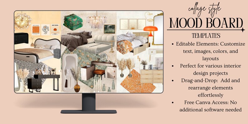 Moodboard Templates, Home Decor Product Design Concept, Style Boards ...