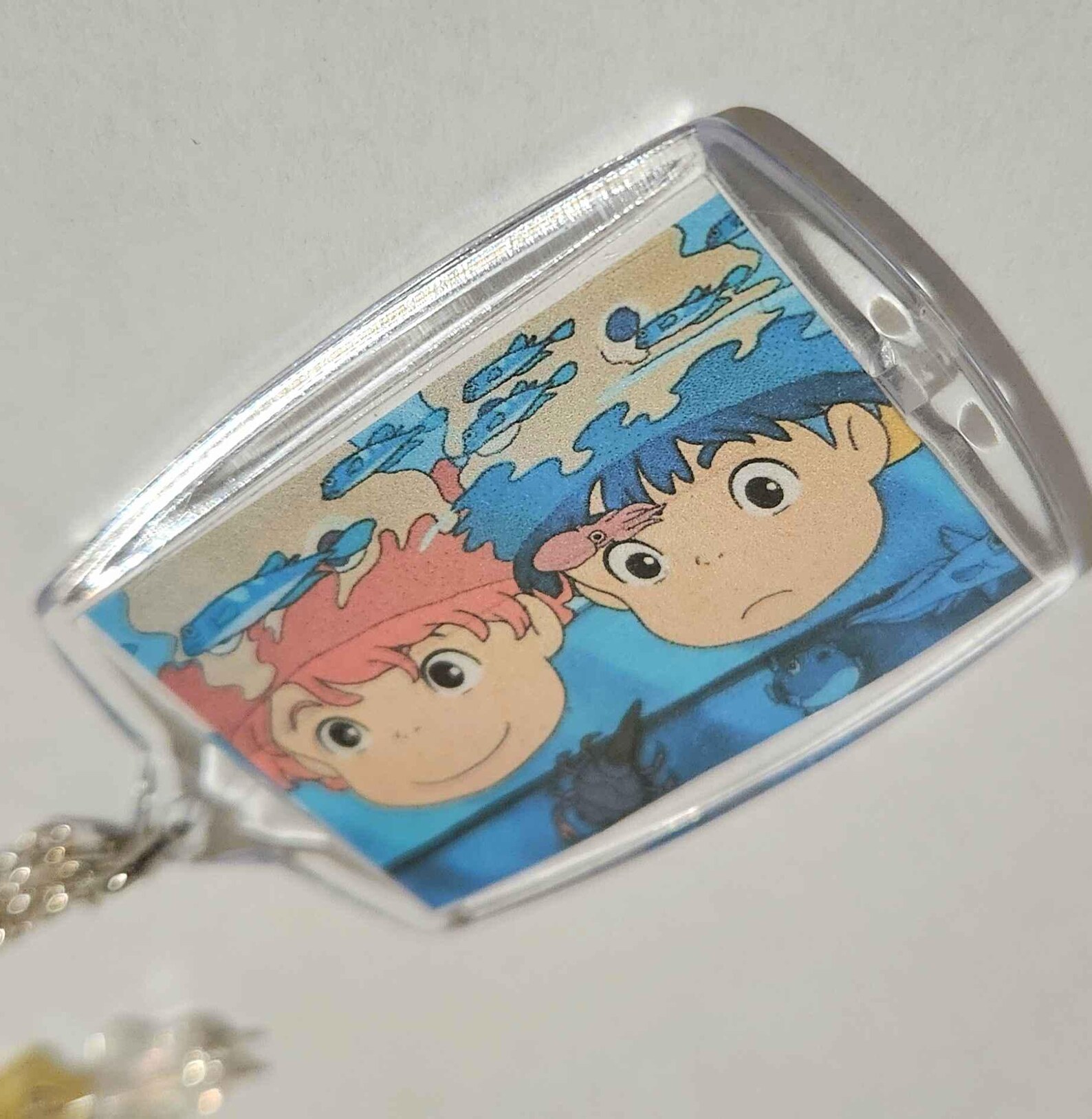 Studio Ghibli Inspired Keychain Ponyo and Sosuke Handmade Cute Keychain ...