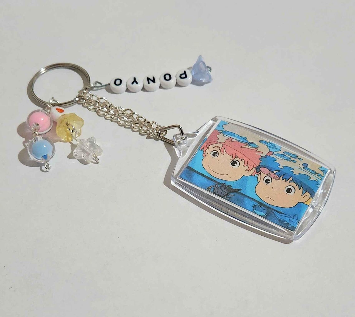 Studio Ghibli Inspired Keychain Ponyo and Sosuke Handmade Cute Keychain ...
