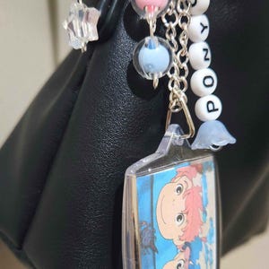 Studio Ghibli Inspired Keychain Ponyo and Sosuke Handmade Cute Keychain ...