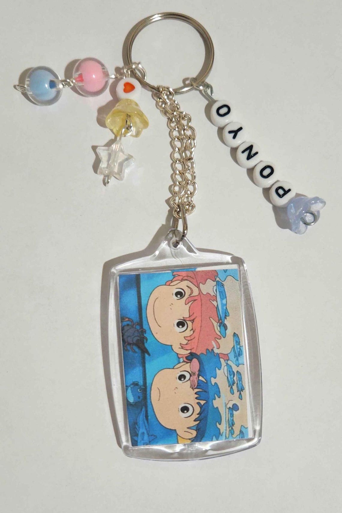 Studio Ghibli Inspired Keychain Ponyo and Sosuke Handmade Cute Keychain ...