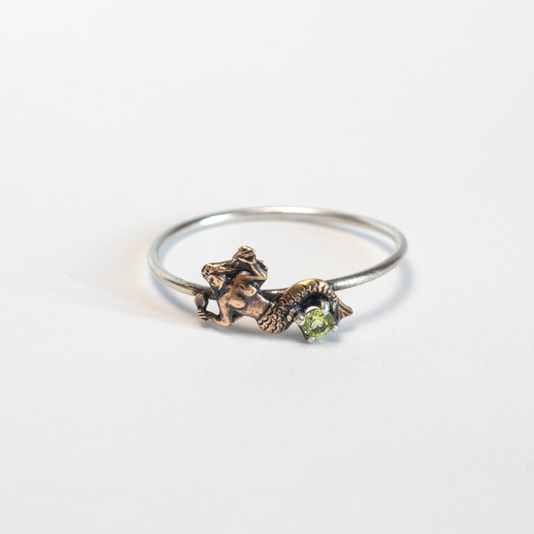 Tiny Mermaid Ring, Mythical Creature Ring, Dainty Ring, Merpeople ...