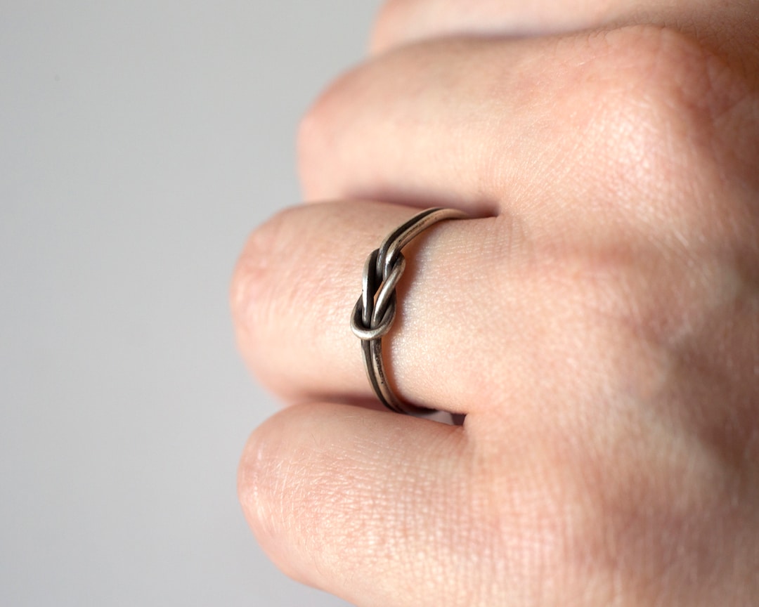 Square Knot Ring, in Sterling Silver or Solid Gold - Etsy