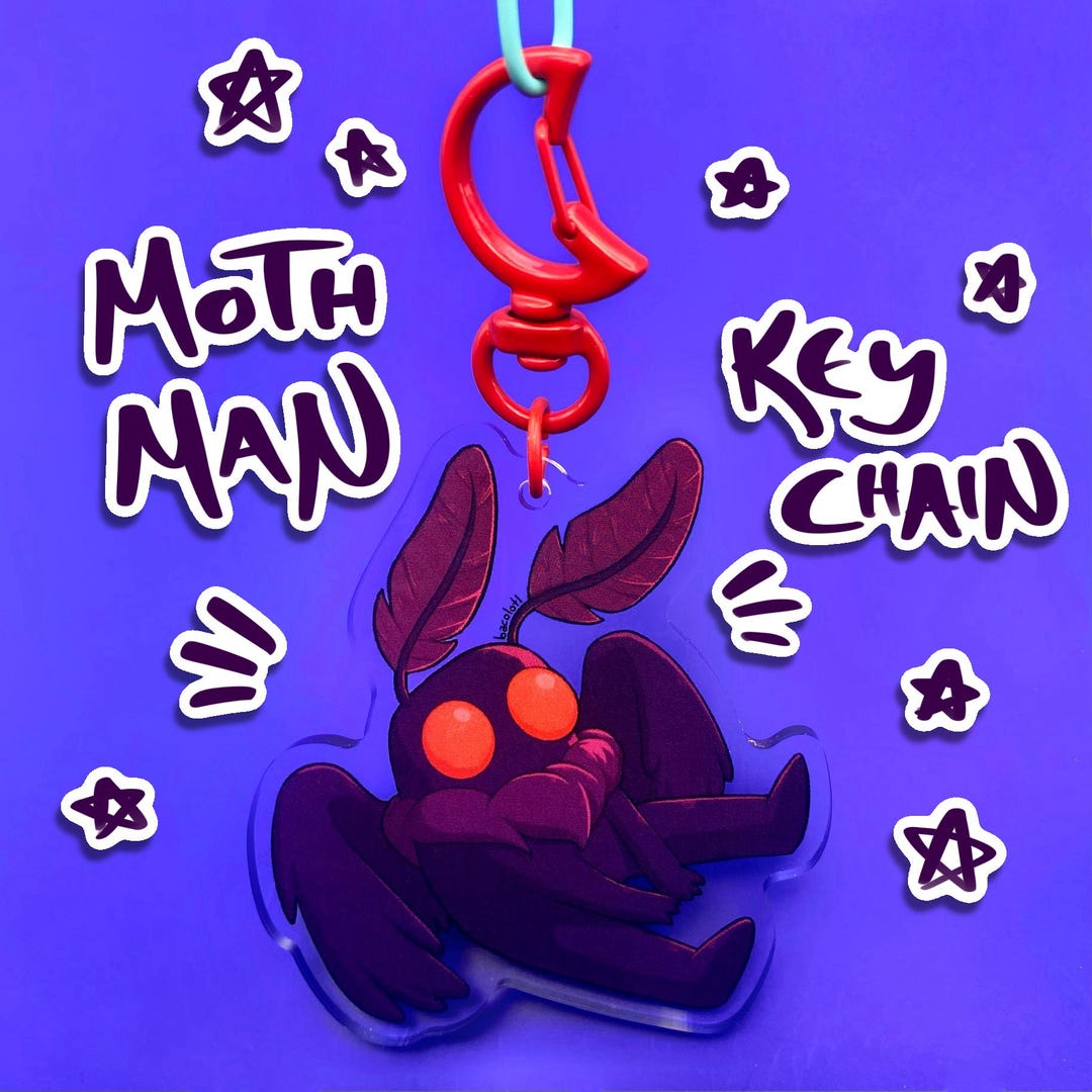 Mothman Keychain - Etsy