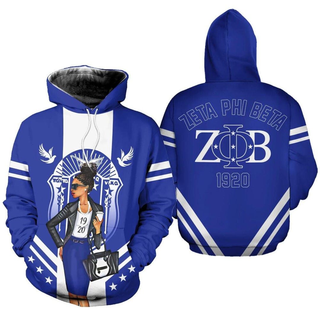 Lux Zeta Phi Beta Modern Girl Hoodie - Etsy