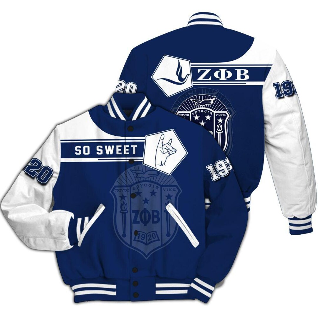 Zeta Phi Beta Varsity Jacket, Zeta Phi Beta Curve Style 1920 Sorority ...