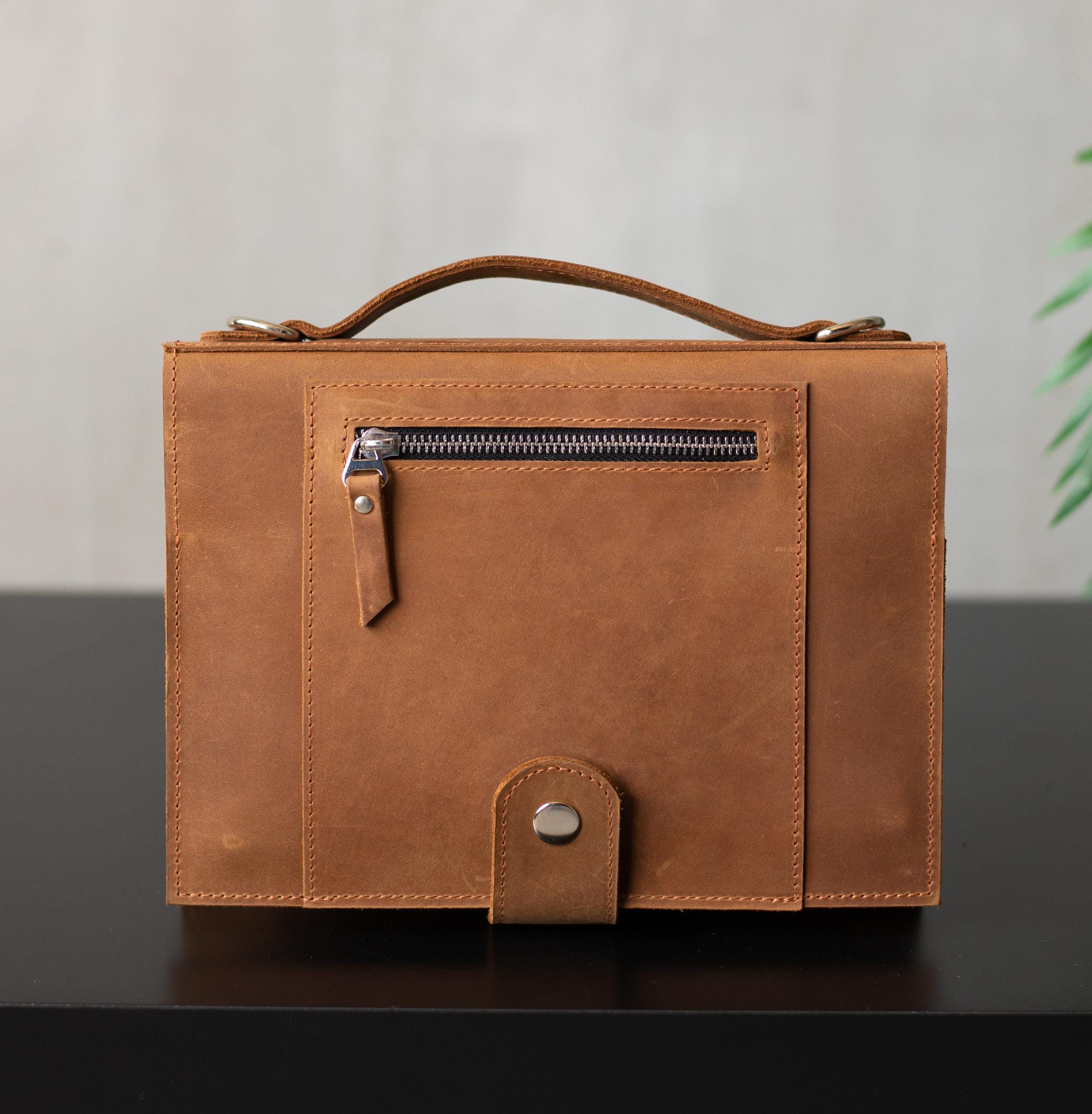 Leather Book Bag A5, Book Cover Hand Bag, Crossbody Book Bag Women ...