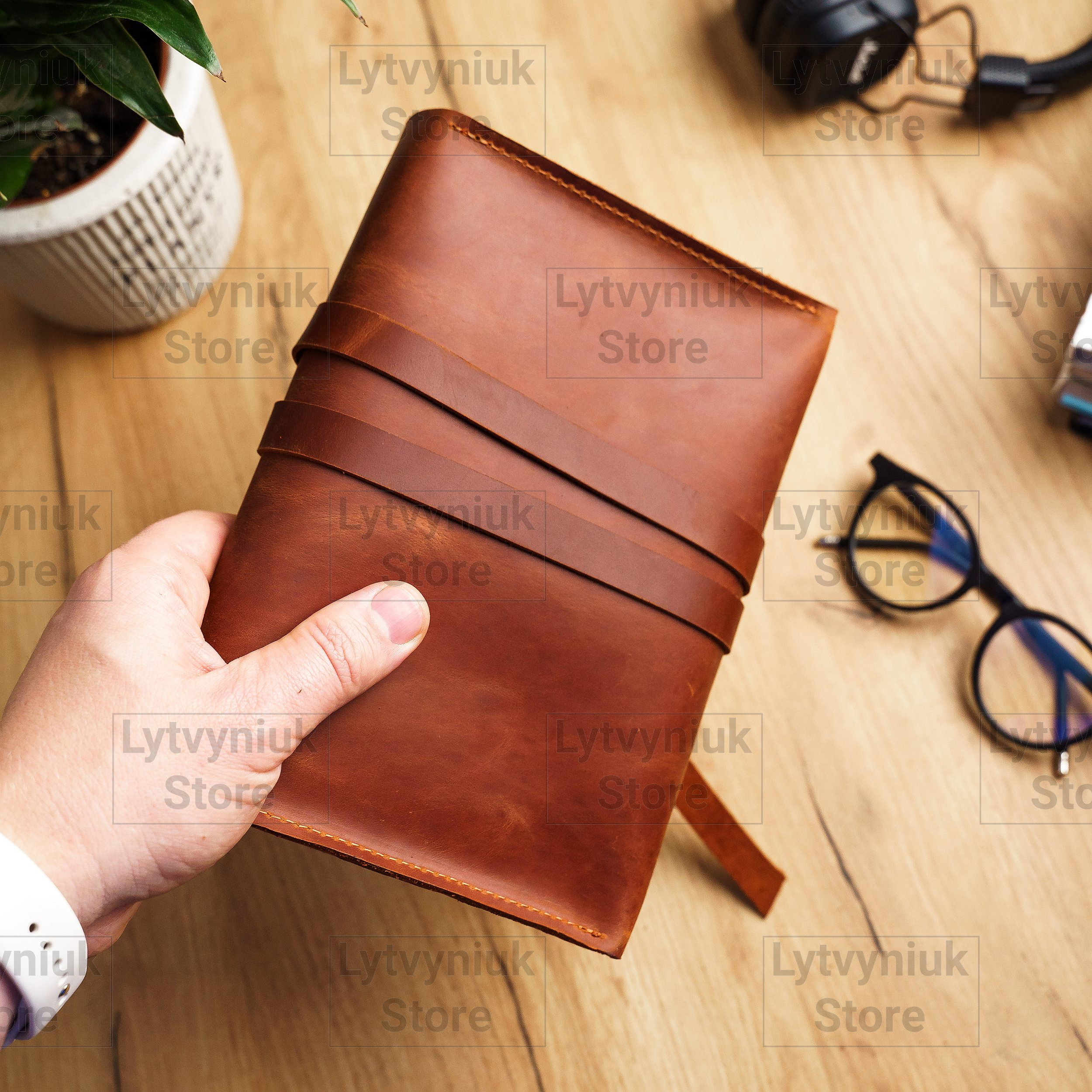 Leather Bible Sleeve Cover, Large Bible Case, Christian Book Cover ...