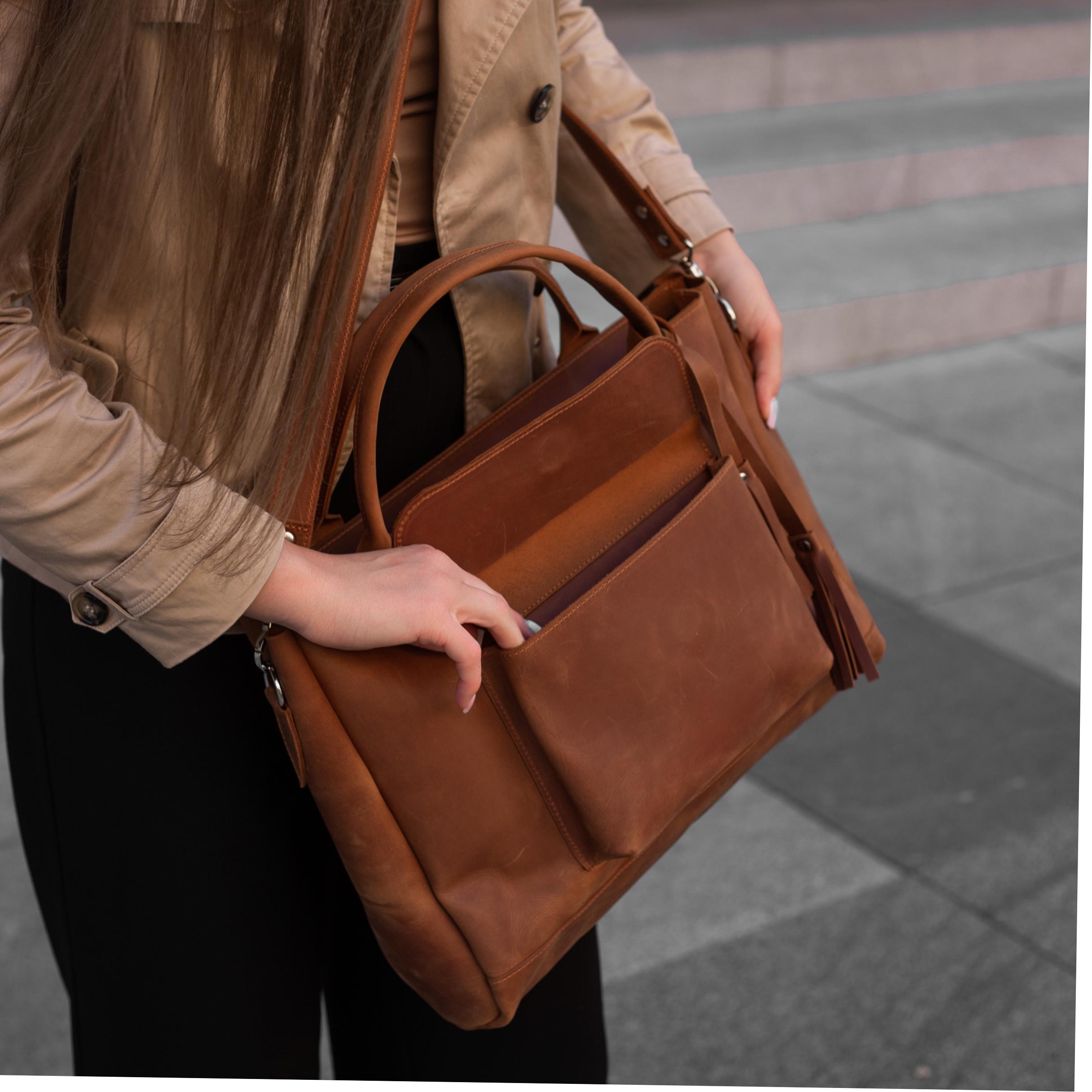 Travel Bag With Trolley Sleeve, Large Leather Travel Bag, Large Work ...