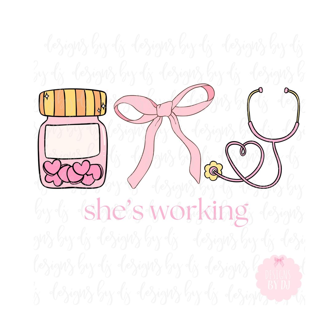 She’s Workimg PNG | Nurse | Doctor | Digital Download | He’s Working ...