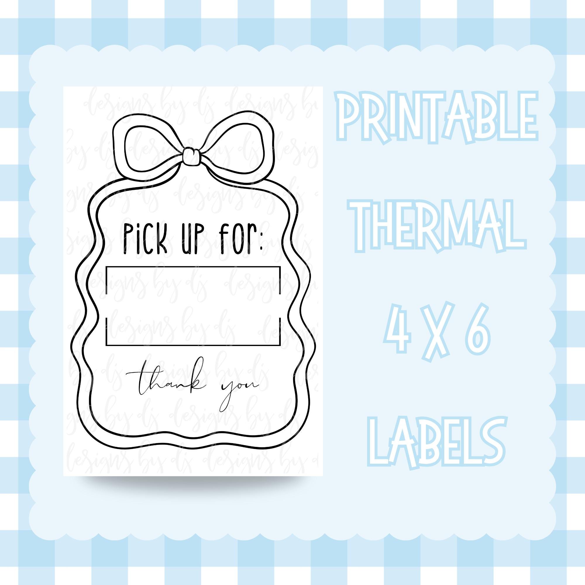 Thermal Pick up Label | Digital Download | Small Business PNG | 4x6 ...