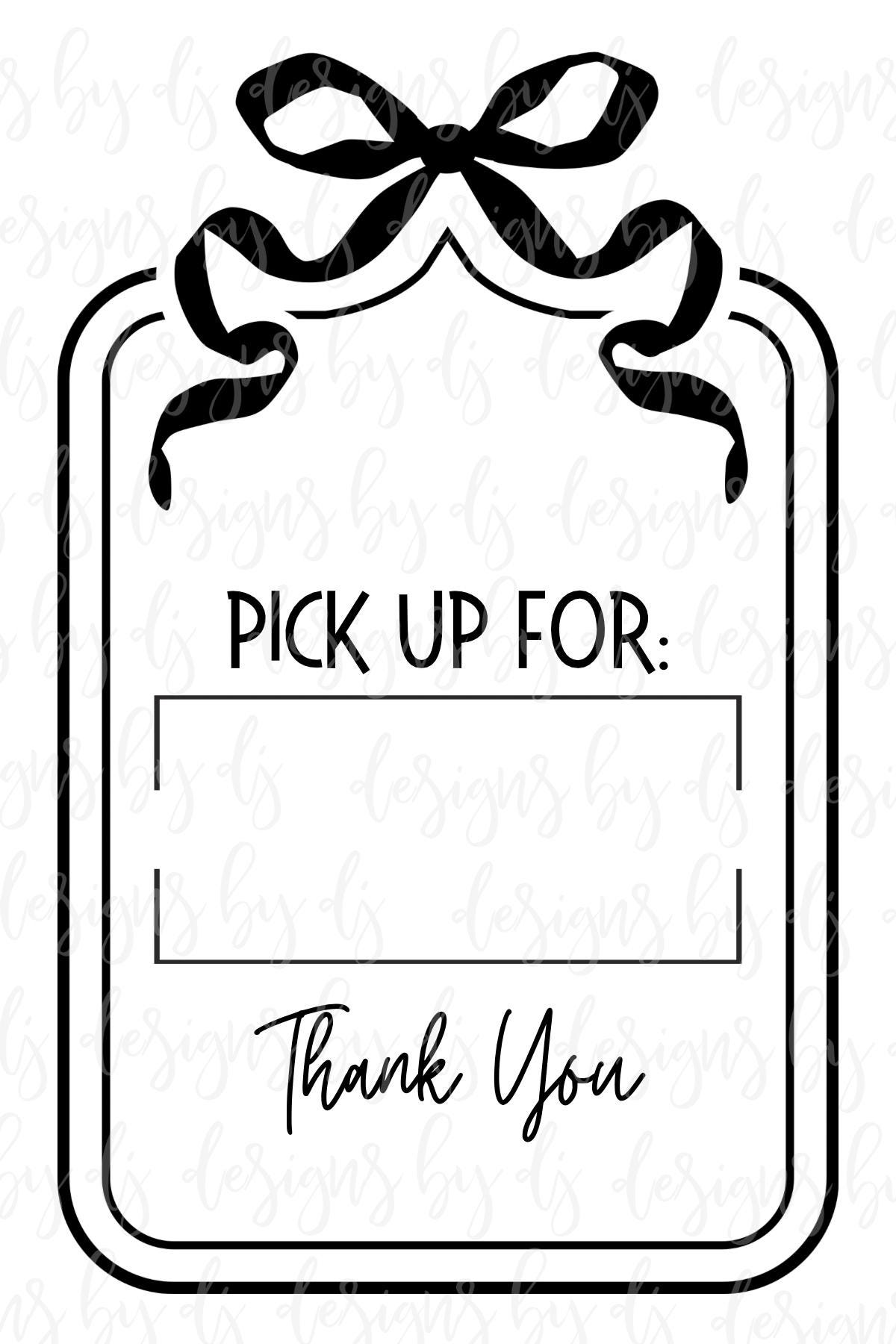 Thermal Pick up Label | Digital Download | Small Business PNG | 4x6 ...