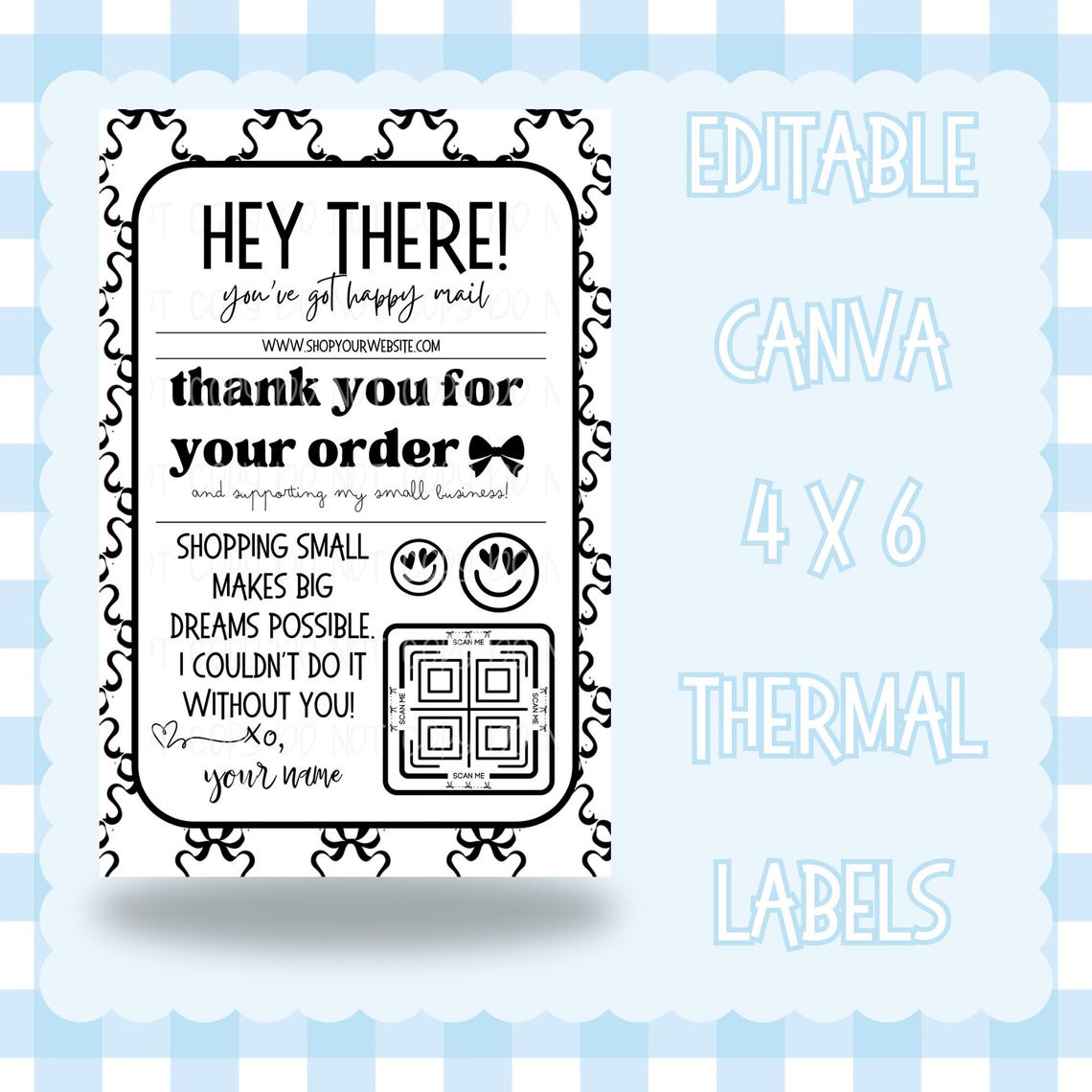 Thermal Pick up Label | Digital Download | Small Business PNG | 4x6 ...
