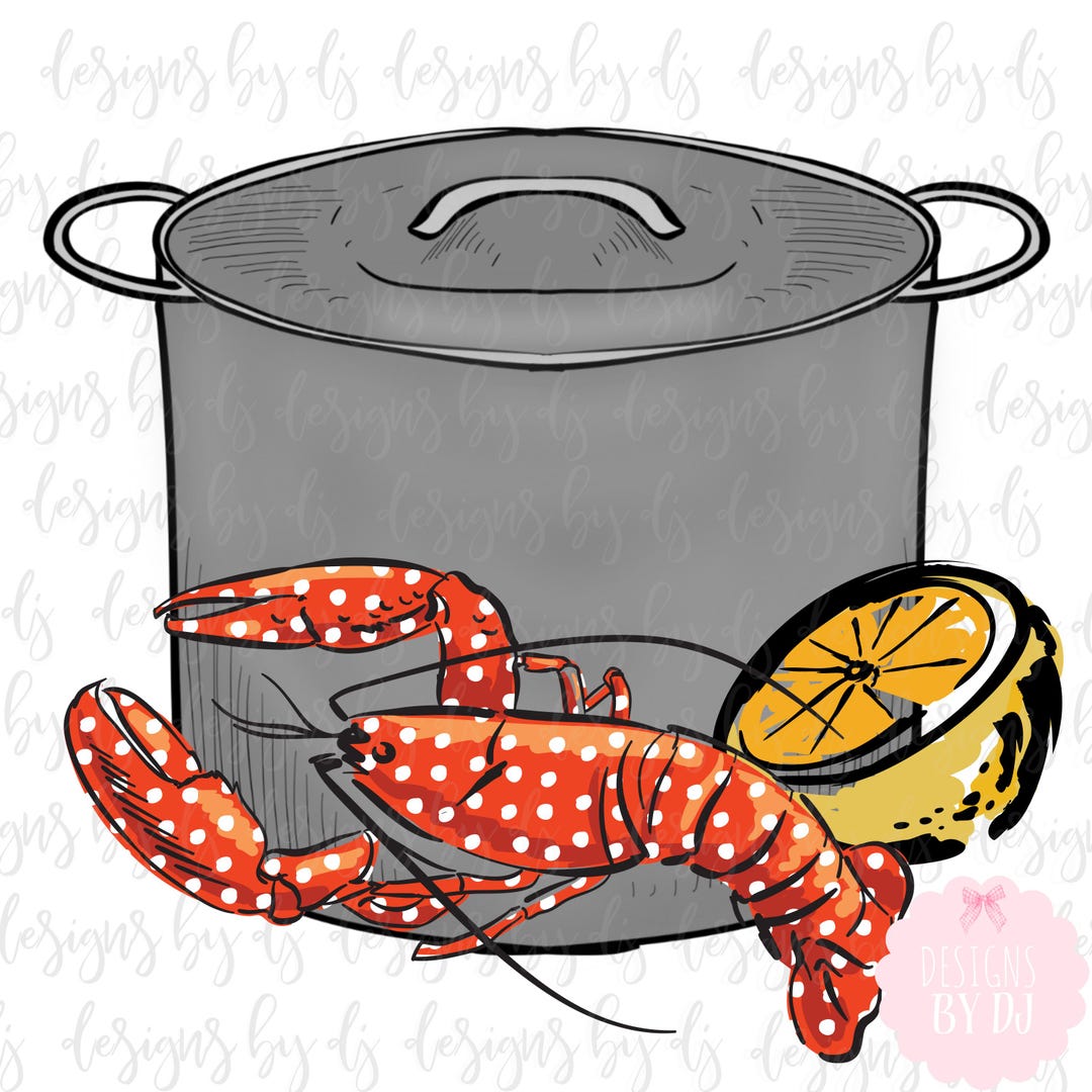 Crawfish Boiling Pot Lemon | Crawfish Boil PNG | Cajun Png | Digital ...