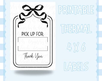 Thermal Pick up Label | Digital Download | Small Business PNG | 4x6 ...