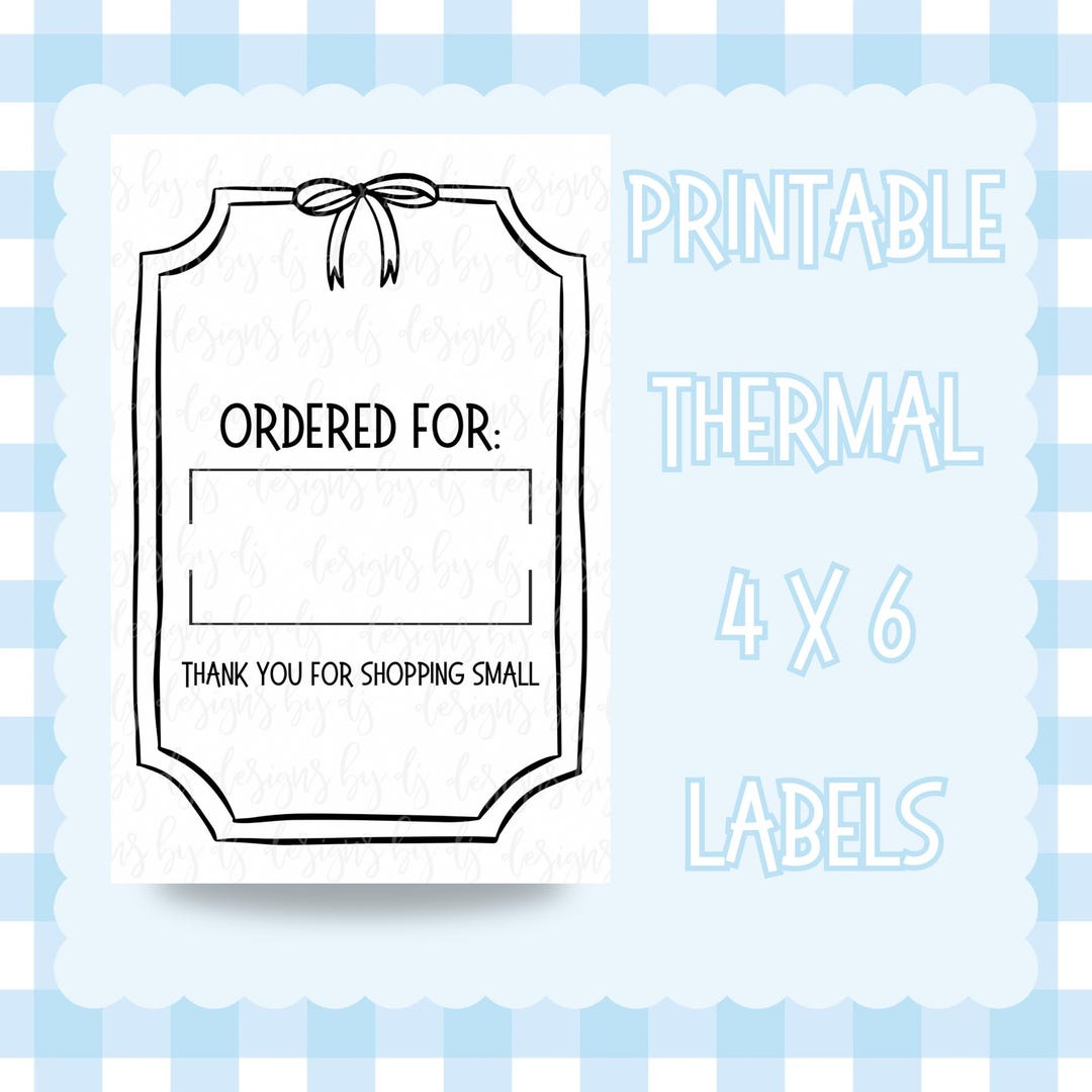 Thermal Pick up Label | Digital Download | Small Business PNG | 4x6 ...
