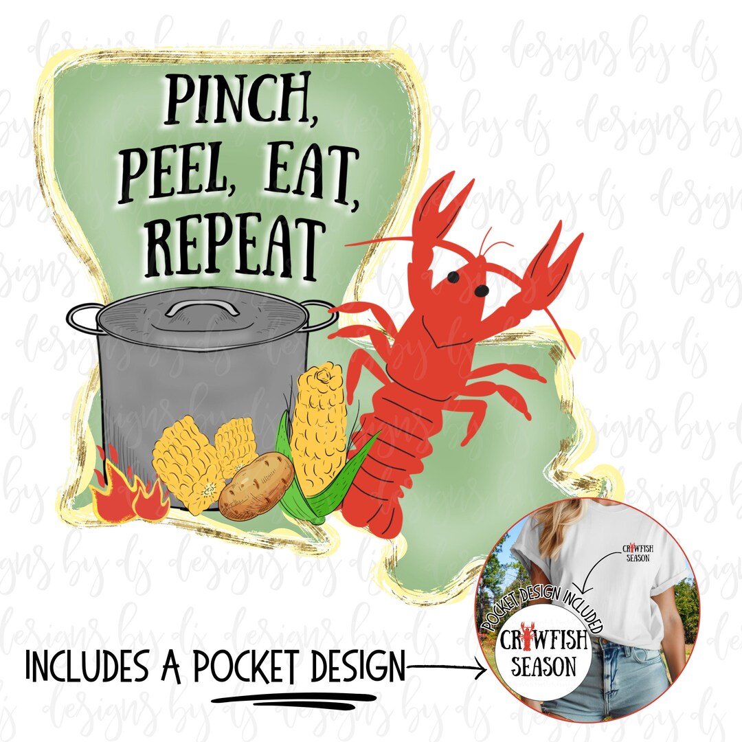 Crawfish Boil PNG | Louisiana Crawfish | Hand Drawn Digital Download ...