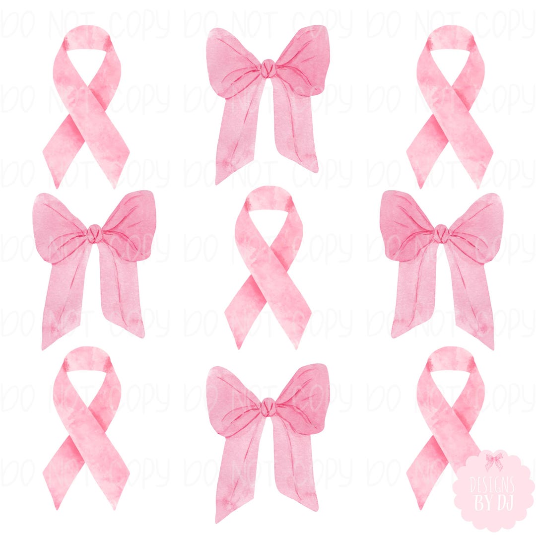 Breast Cancer Awareness Month Watercolor Pink Breast Cancer Ribbon ...