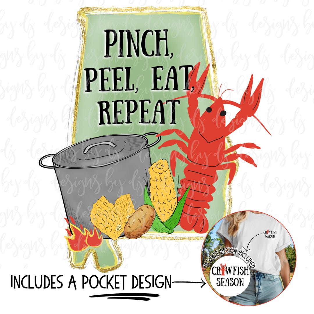 Crawfish Boil PNG | Alabama Crawfish | Hand Drawn Digital Download ...
